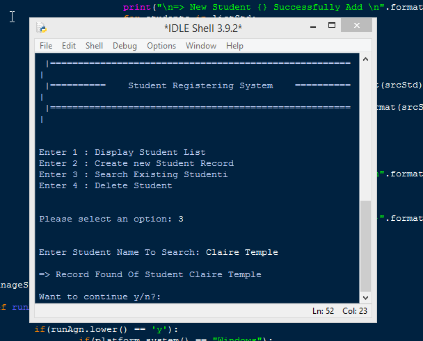 Student Registering System in Python Free Source Code | SourceCodester